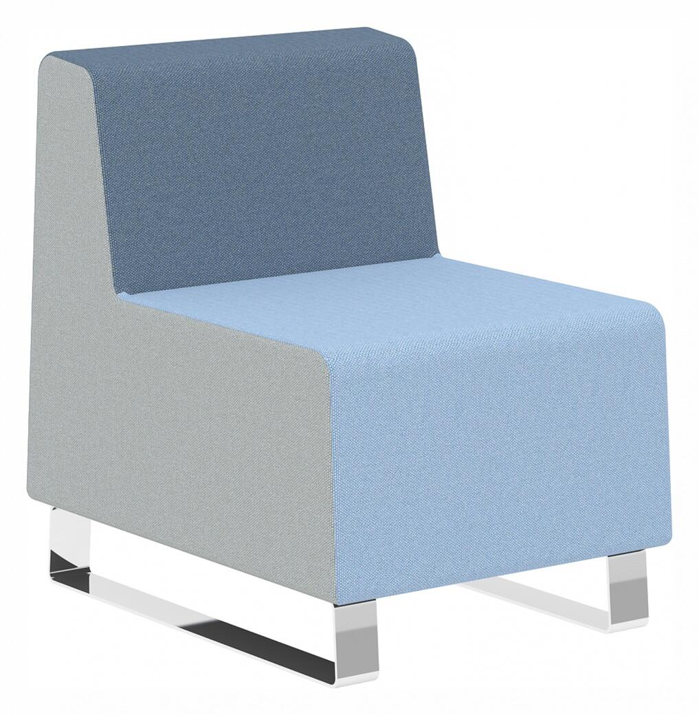 Elite Ella One Seater Full Back Chair with Silver Sled Legs - Elite ...