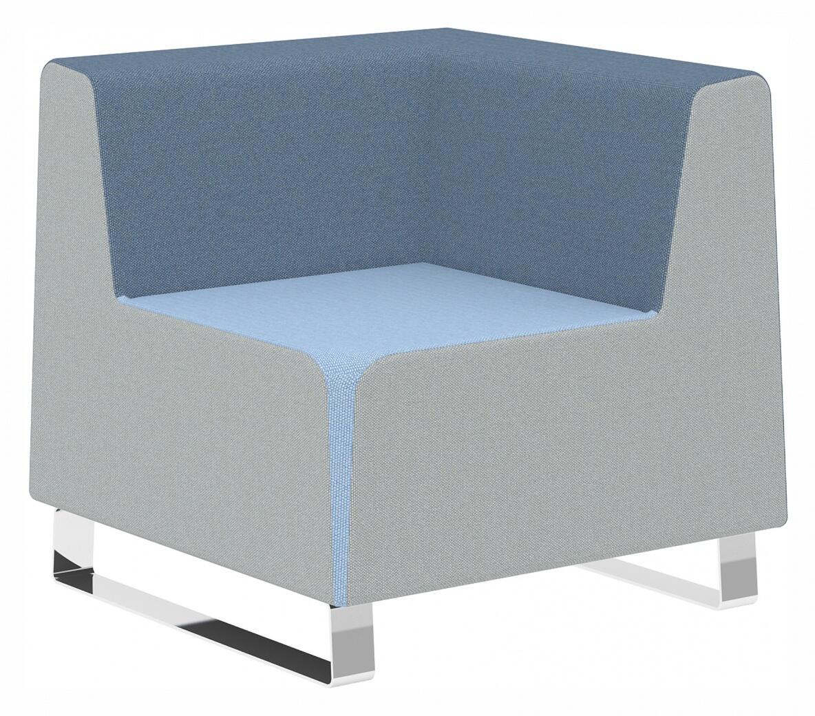 Elite Ella One Seater Corner Back Chair with White Sled Leg - Elite ...