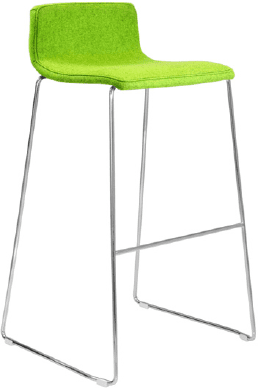 Elite Multiply Sled Base Bar Stool with Upholstered Seat - Elite Office ...