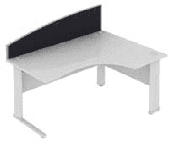 Elite Desk Mounted Curved Fabric Screen - Available in Six Widths ...