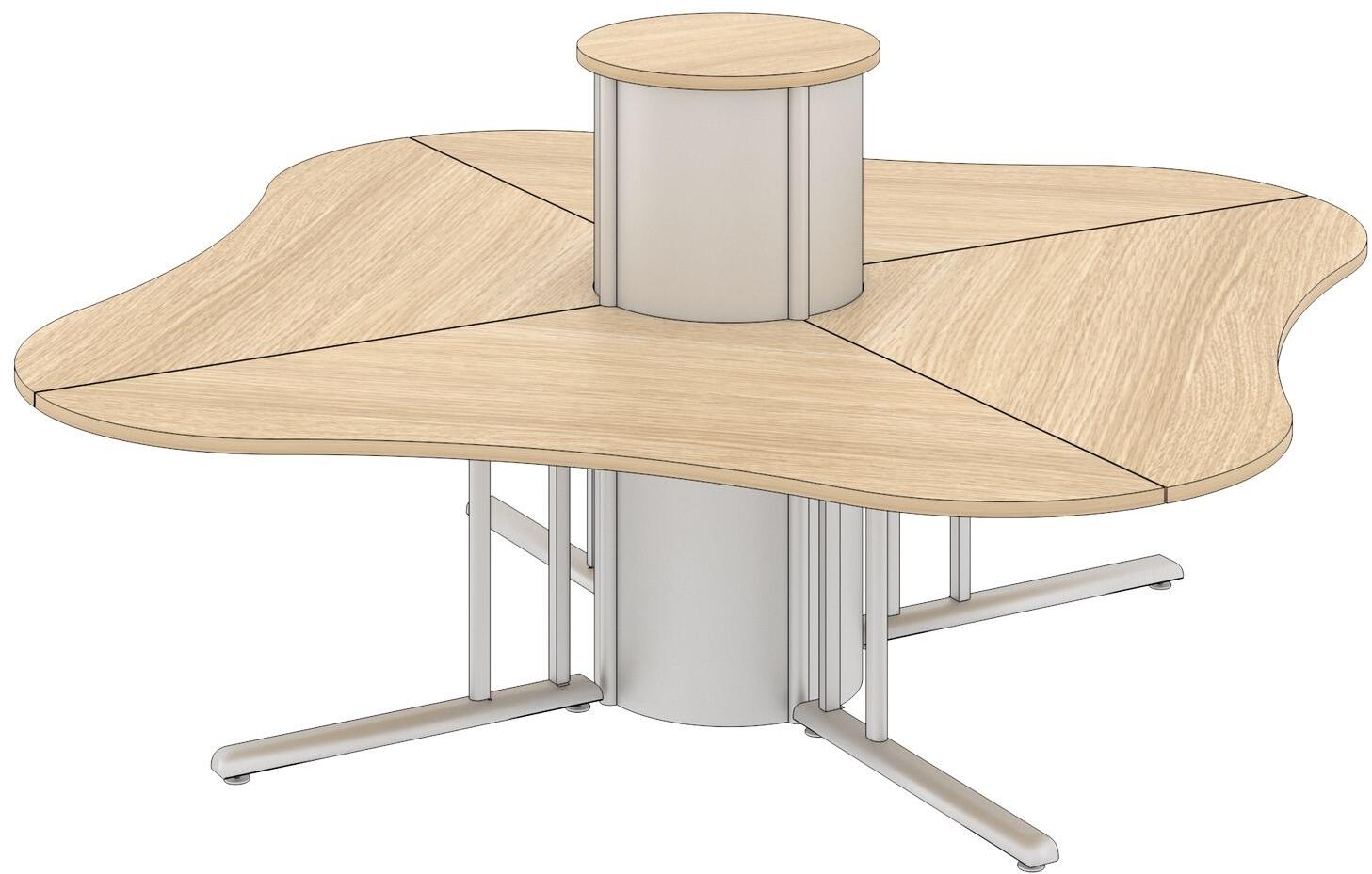 Elite 4 Person Call Centre Desk with Adjustable Feet & Cable Management ...