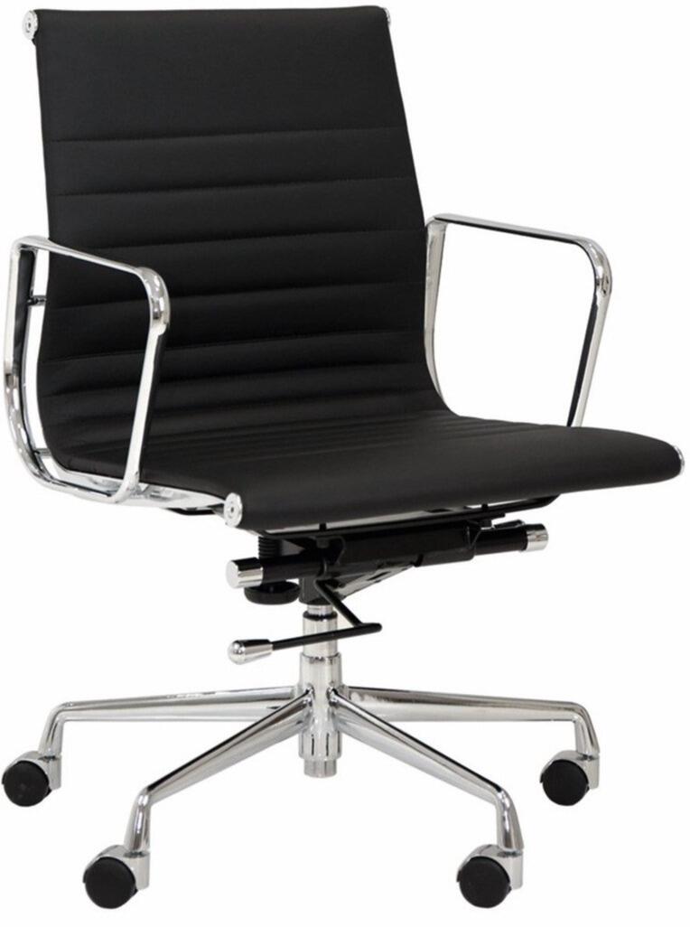Elite Enna Executive Medium Back Leather Chair with Chrome Detailing ...