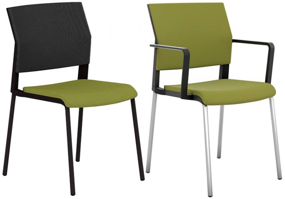 Elite i-sit Upholstered 4 Leg Meeting Chair with Fixed Arms - Elite ...