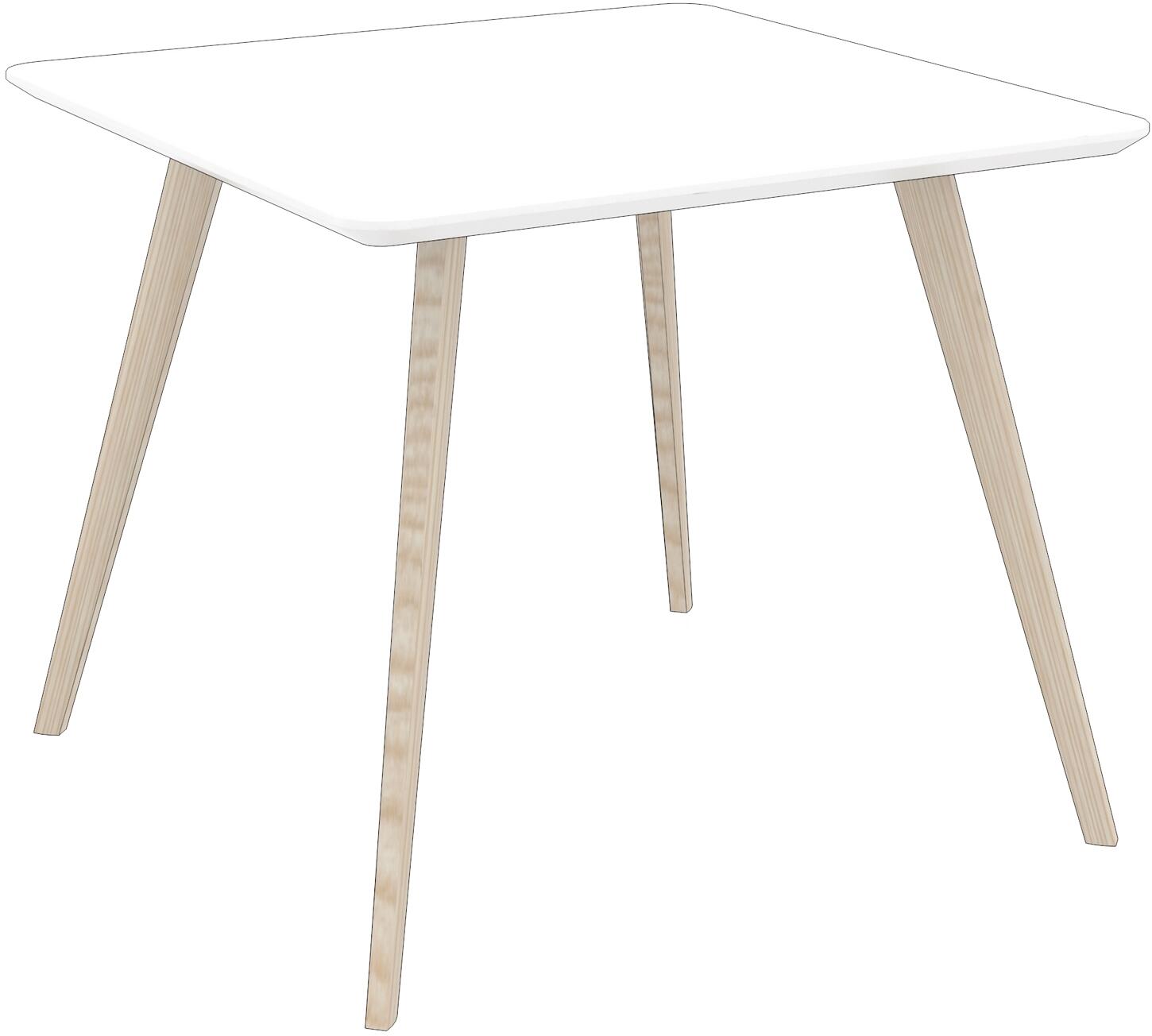 Elite Piazza Square Top Wooden Leg Meeting Table - 900x900x725mm ...