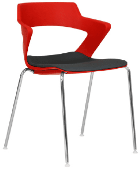 Elite Zen 4 Legged Breakout Chair with Upholstered Seat Design - Elite ...